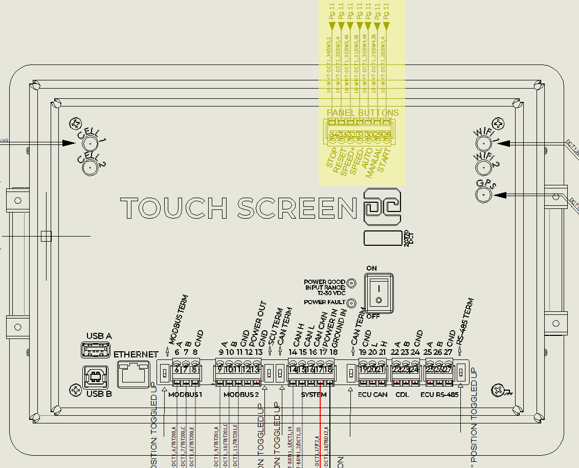 DCT Panel Switch Connections - EMIT Controls