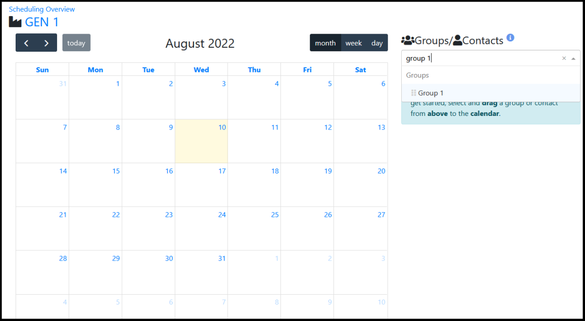 Portal Callout Scheduling - EMIT Controls